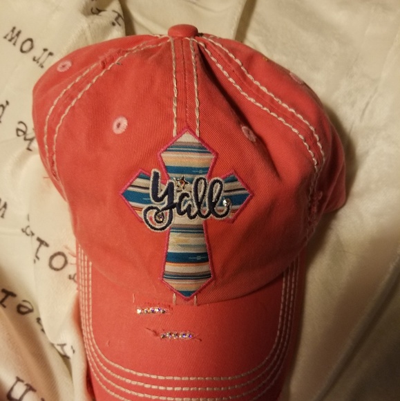 Accessories | Tethered Cap With Cross | Poshmark